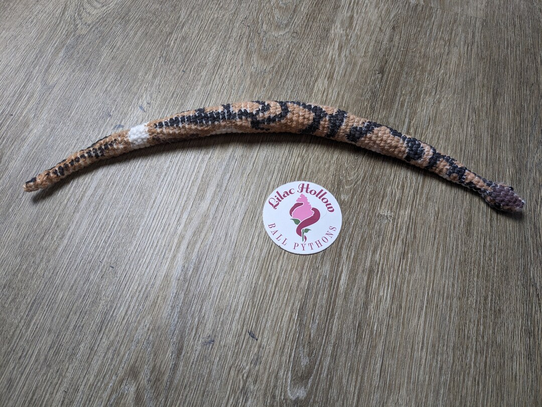 Crocheted Enchi Pied Ball Python Amigurumi Toy Snake High - Etsy