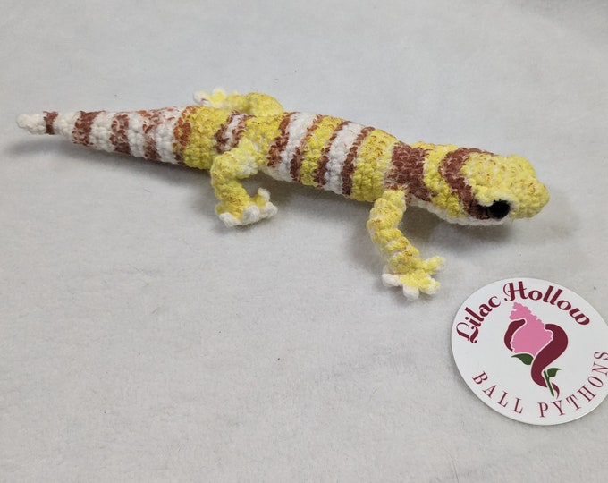 Albino Leopard Gecko Amigurumi Crocheted Toy Stuffed Toy Lizard Gift ...