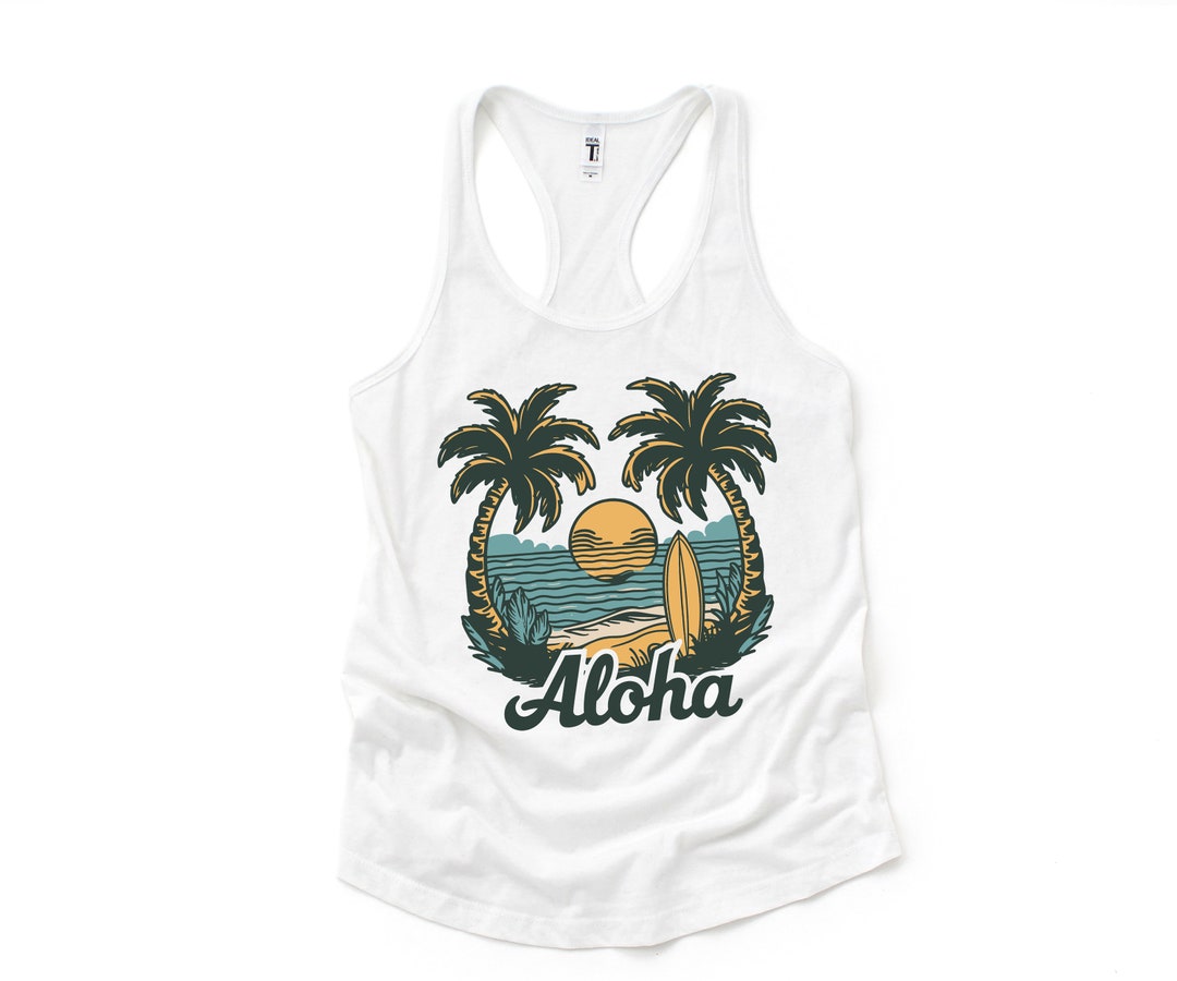 Aloha Beach Tank, Aloha Tank Top, Hawaiian Tank Top, Beach Tanks ...
