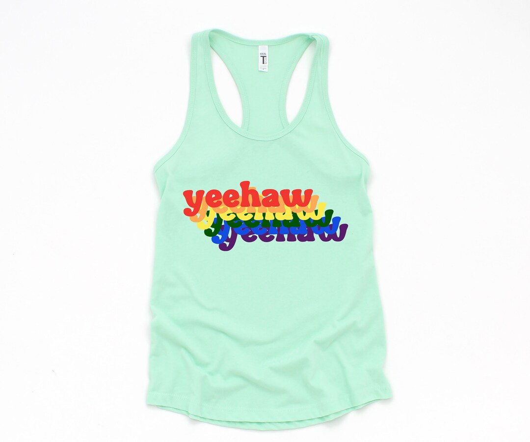Yeehaw Lgbt Tank Top, Pride Month Tank Top, Rainbow Pride Tank Top ...