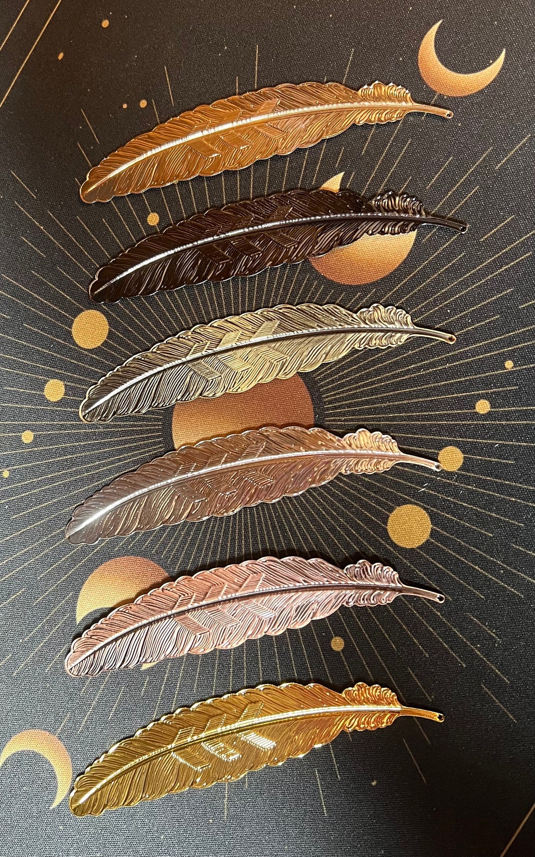 Feather Metal Book Mark - Etsy