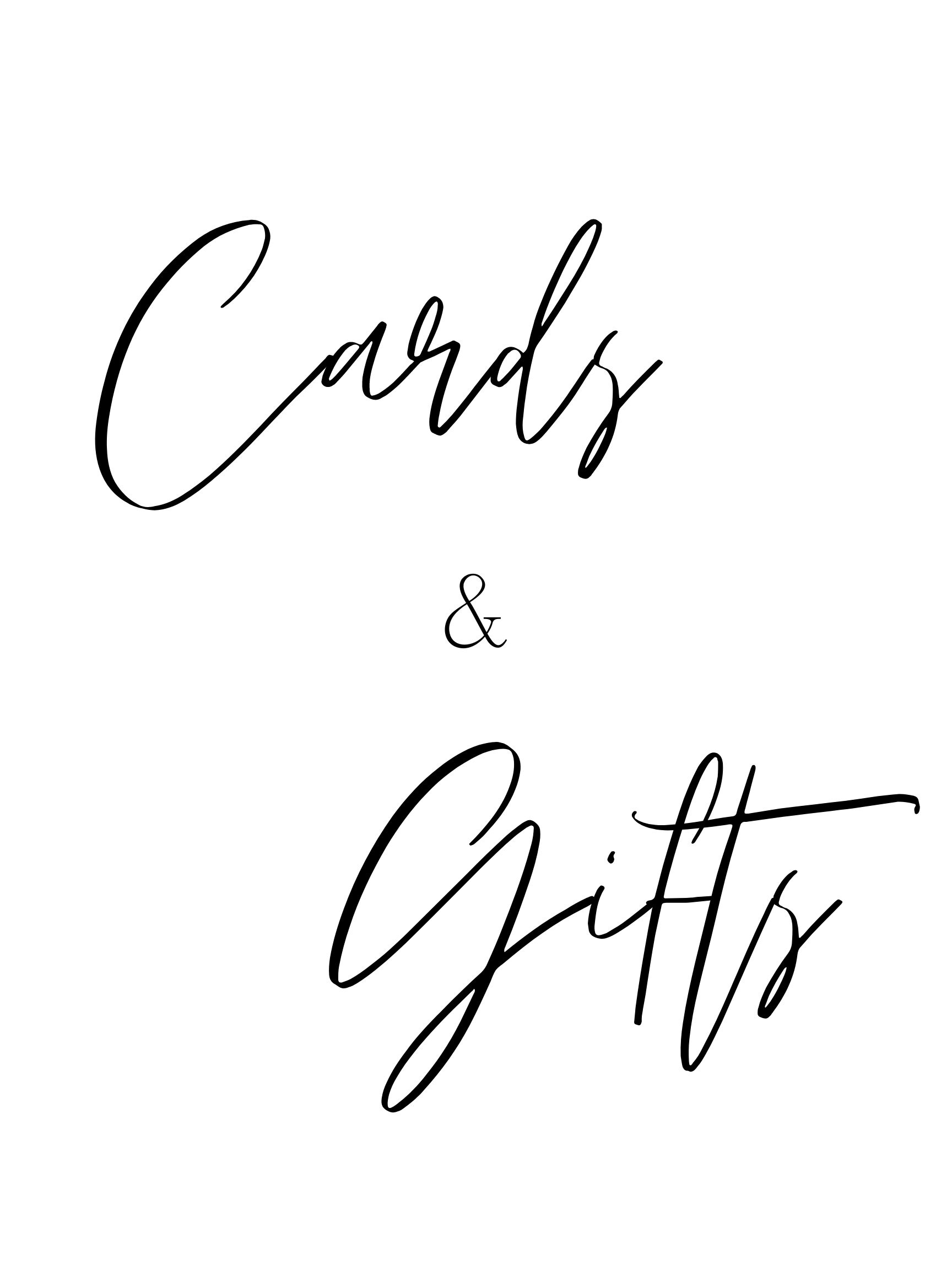 Cards and Gifts Wedding Sign Printable, Editable Wedding Sign Template ...