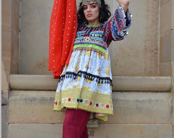 Elham Afghan Dress - Etsy UK