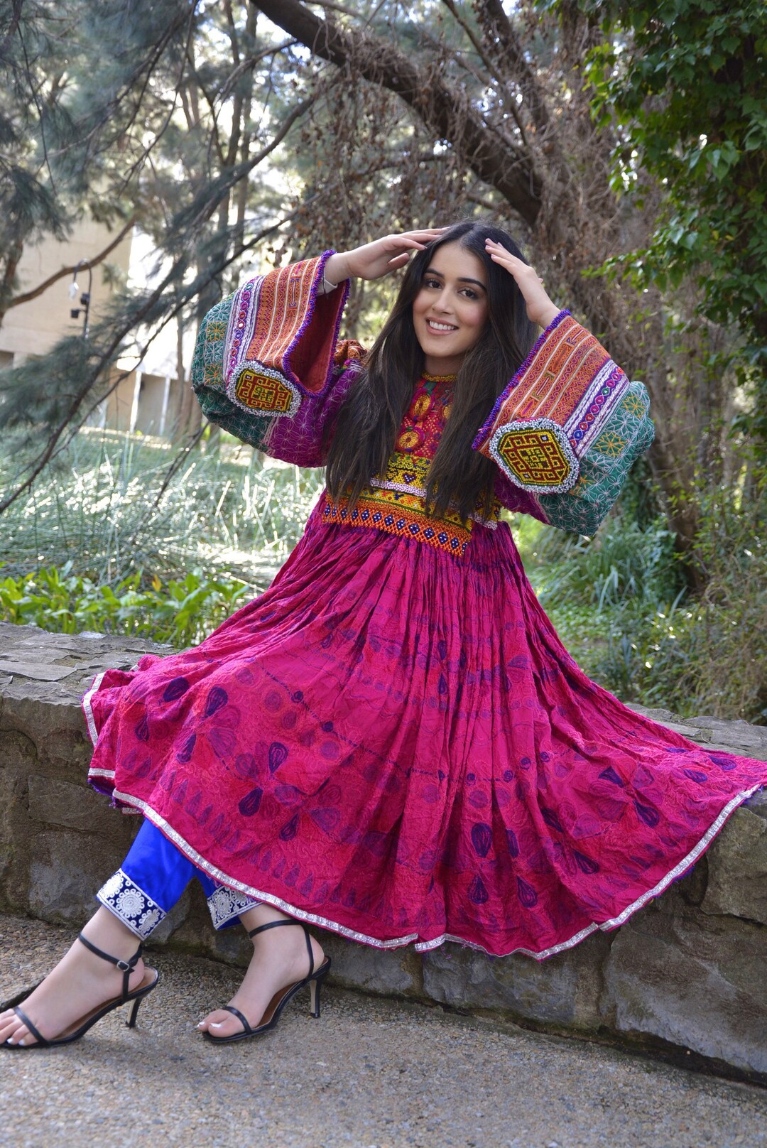 Elham Afghan Dress - Etsy UK