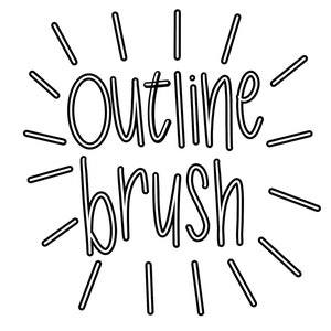 Outline Procreate Brush - Etsy
