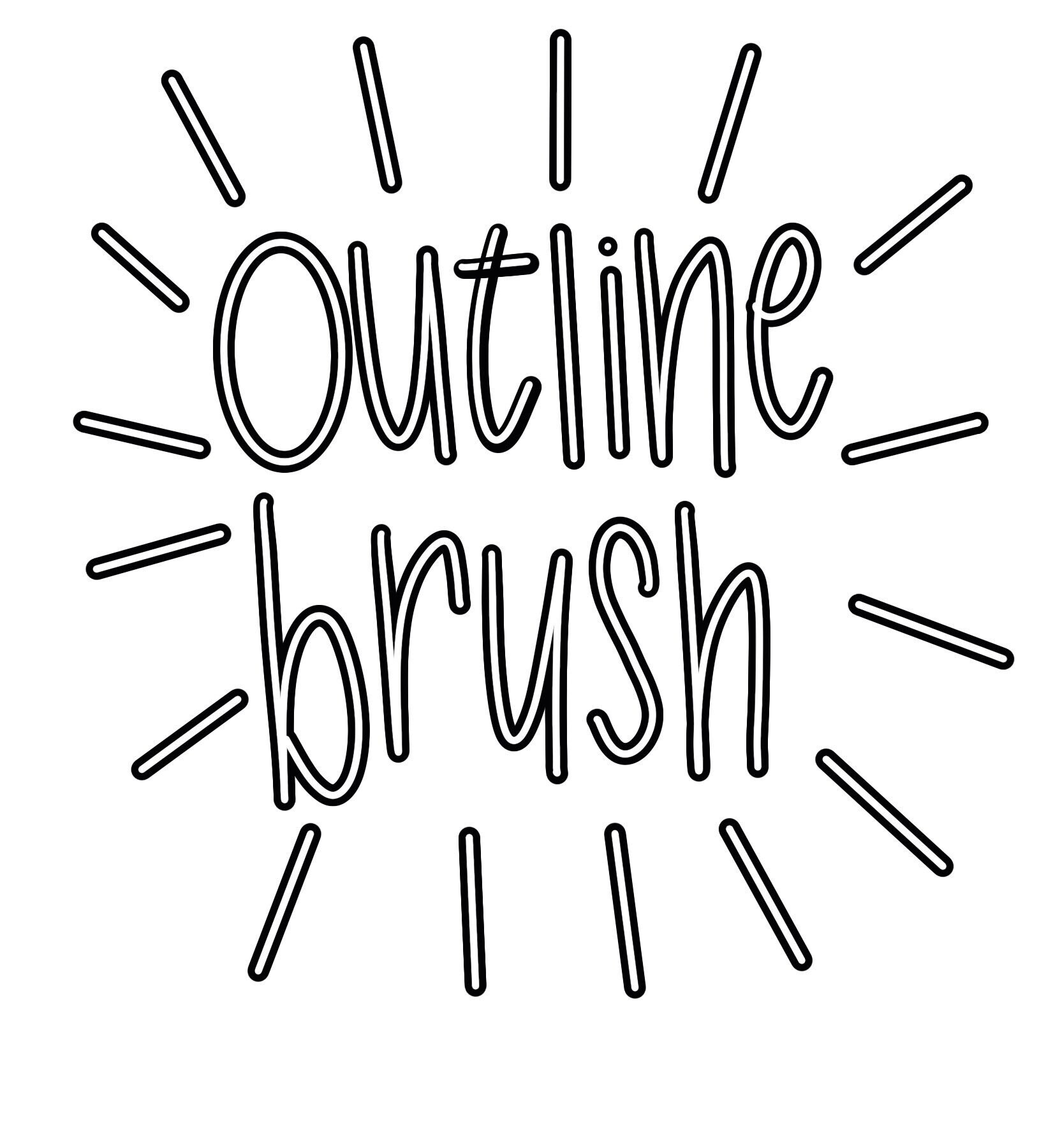Outline Procreate Brush - Etsy