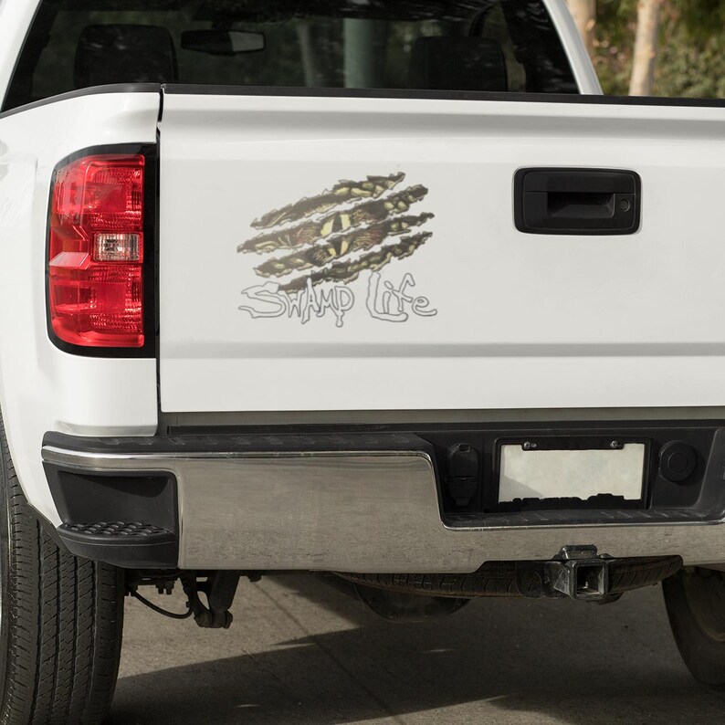 Swamp Life 3D Gator Eye Full Color Decal Gators Window Sticker for Cars ...
