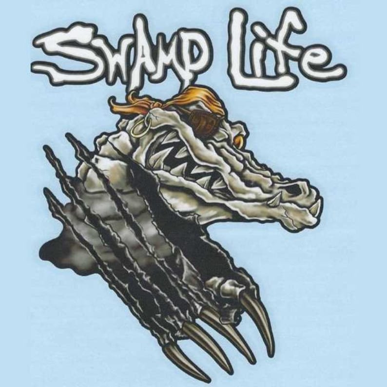 Swamp Life 3D Gator Skull Strikethrough Claw Decal Window Sticker for ...