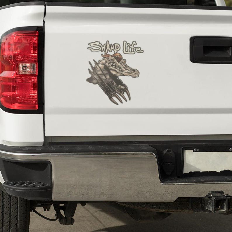 Swamp Life Gator Skull Claw Decal: Car Truck SUV Boat Window Sticker - Etsy