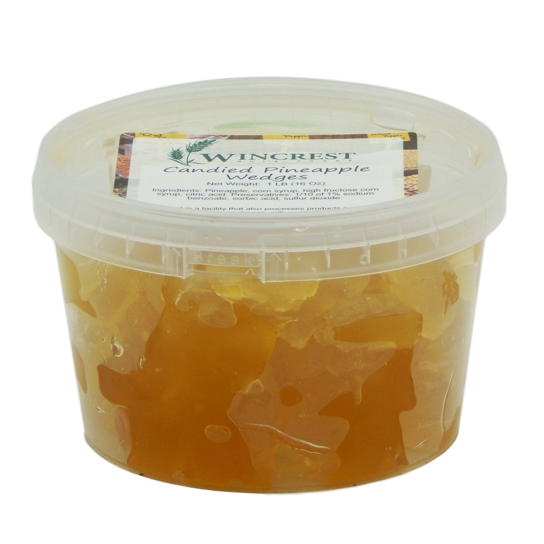 Wincrest Candied Pineapple Wedges 1 Lb Tub - Etsy