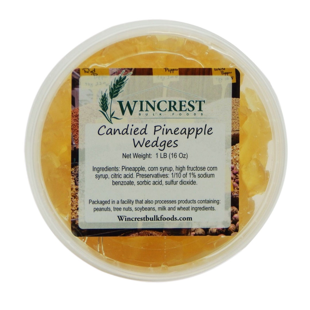 Wincrest Candied Pineapple Wedges ~ 1 Lb Tub - Etsy