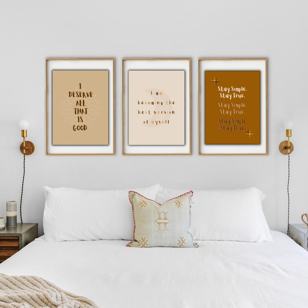 Bohemian Positive Affirmations Digital Print Set of 6, Wall Art Prints ...