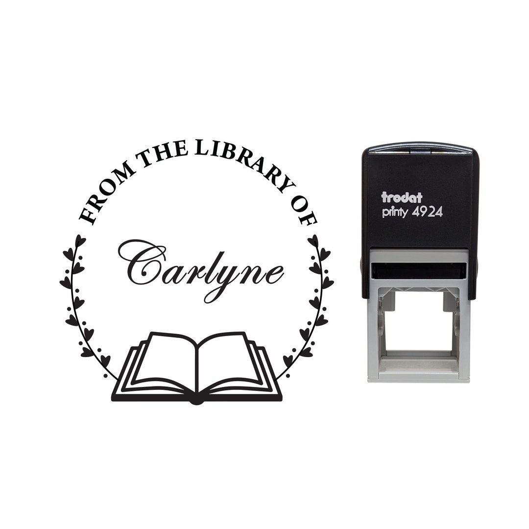 AUSTRALIAN MADE Custom Book Stamp Library Book Stamp Personalised Ex ...