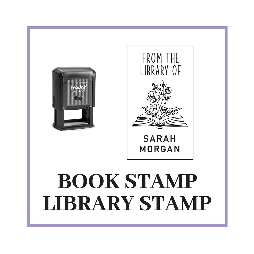 Custom Ex Libris Stamp: Personalized Library Book Stamp (self Inking ...