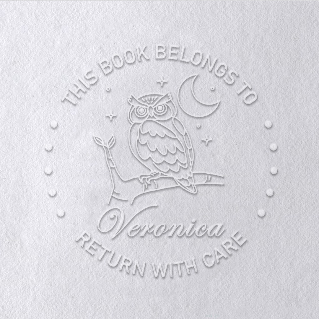 Owl Ex Libris Stamp: Custom Library Book Embosser, Book Lover Gift - Etsy