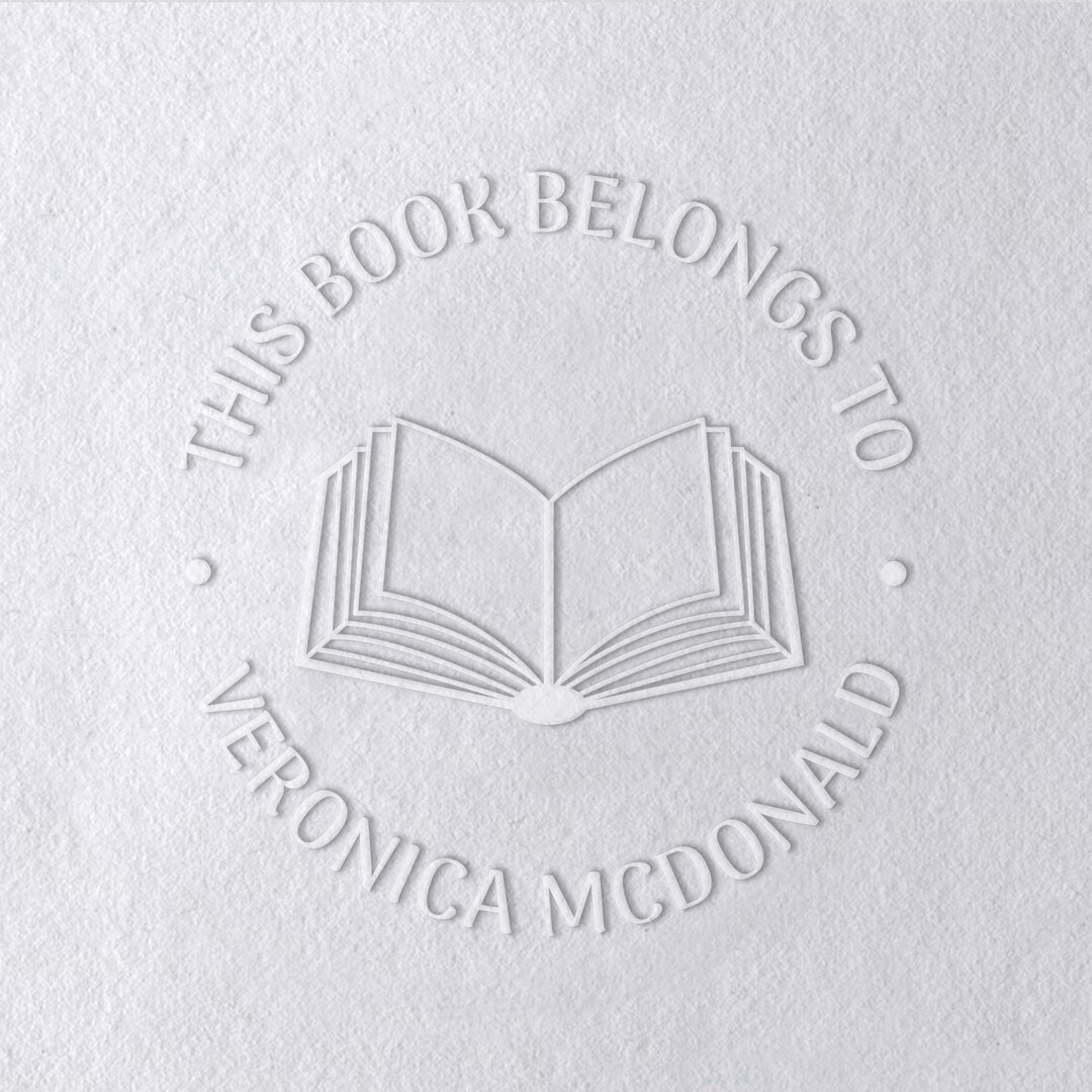 Personalized Open Book Embosser: Ex Libris Gift - Etsy