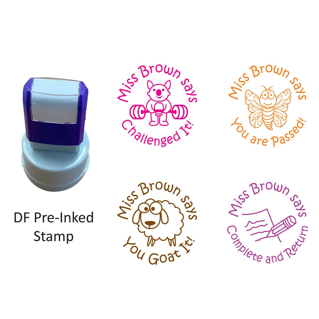 AUSTRALIAN MADE Custom Teacher Stamp Personalised Teacher Name Stamps ...