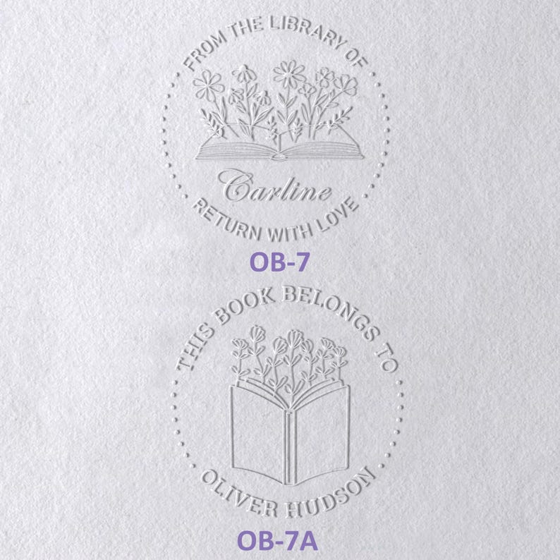 Personalized Open Book Embosser: Ex Libris Gift - Etsy