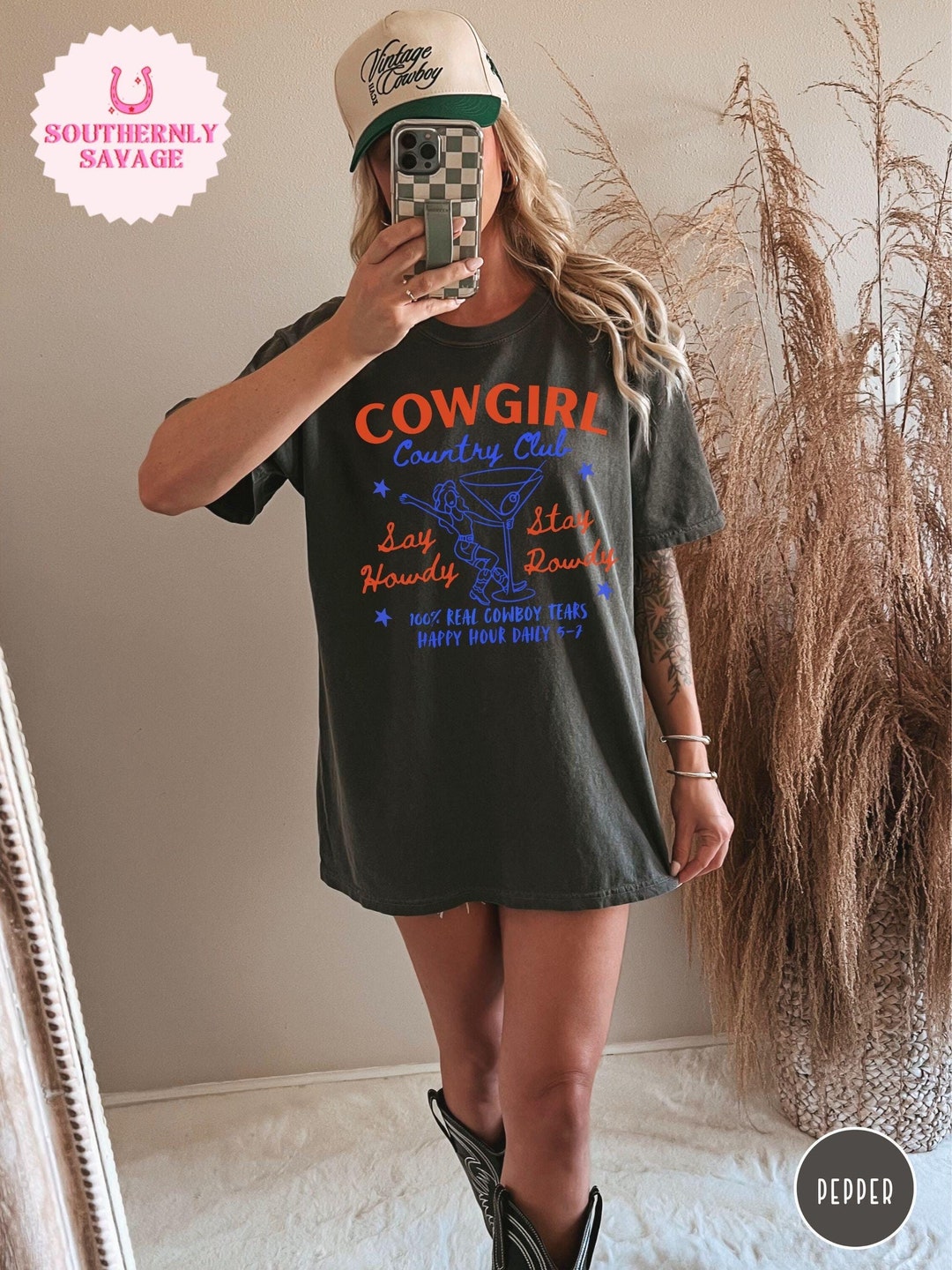 Cowgirl Country Club Social Club Dirty Martini Cowboy Tears Comfort ...