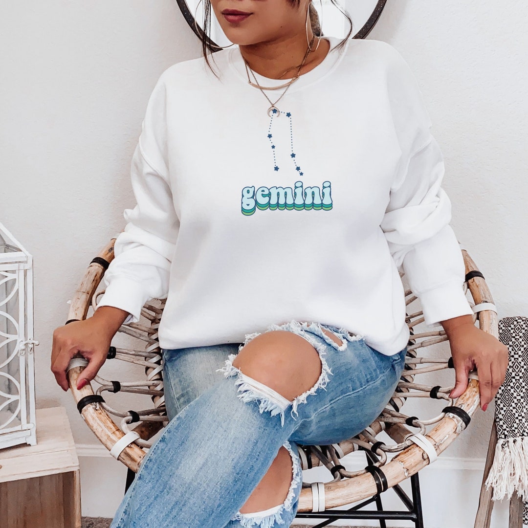 Gemini Zodiac Constellation Crewneck Sweatshirt - Etsy