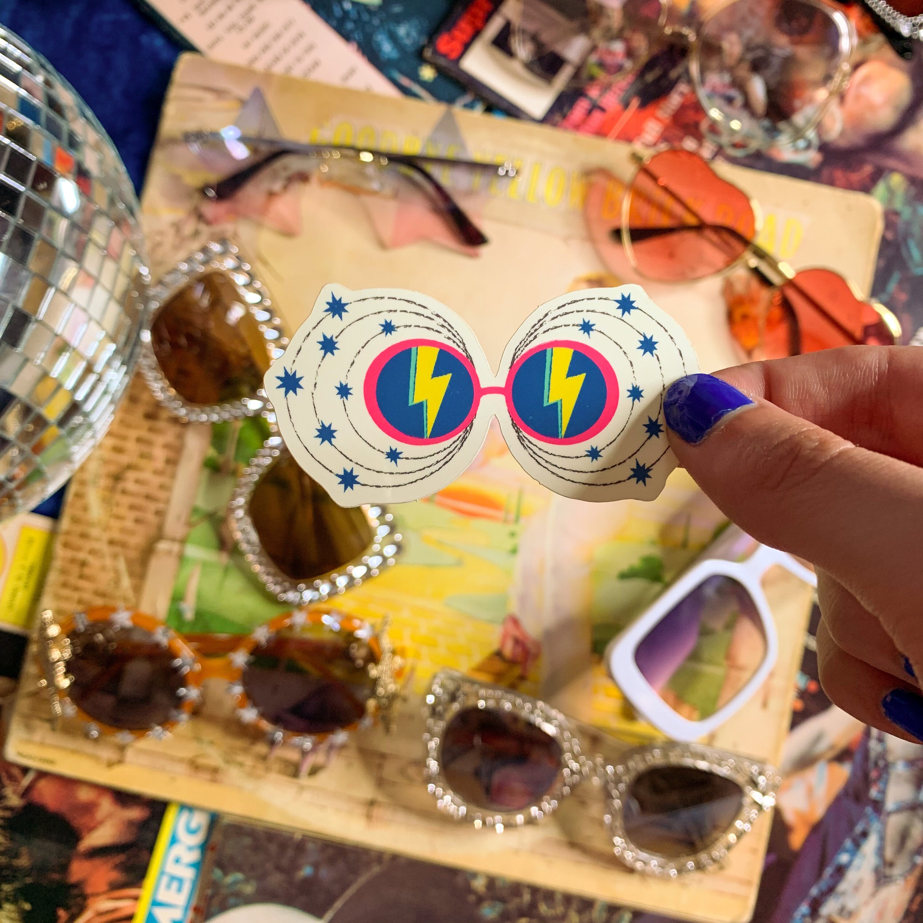 Weird and Wonderful Glasses Elton John Glasses Sticker - Etsy