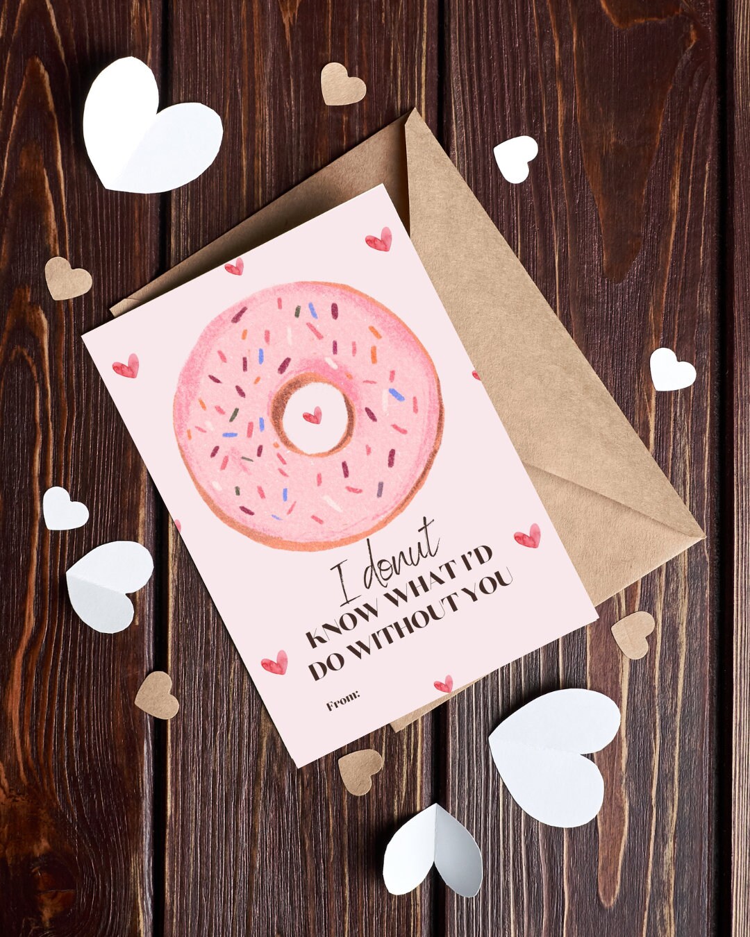 I Donut Know What I Would Do Without You Card, Donut Valentines Day ...
