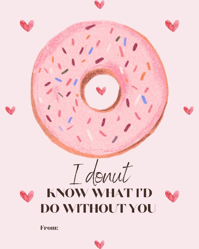 I Donut Know What I Would Do Without You Card, Donut Valentines Day ...