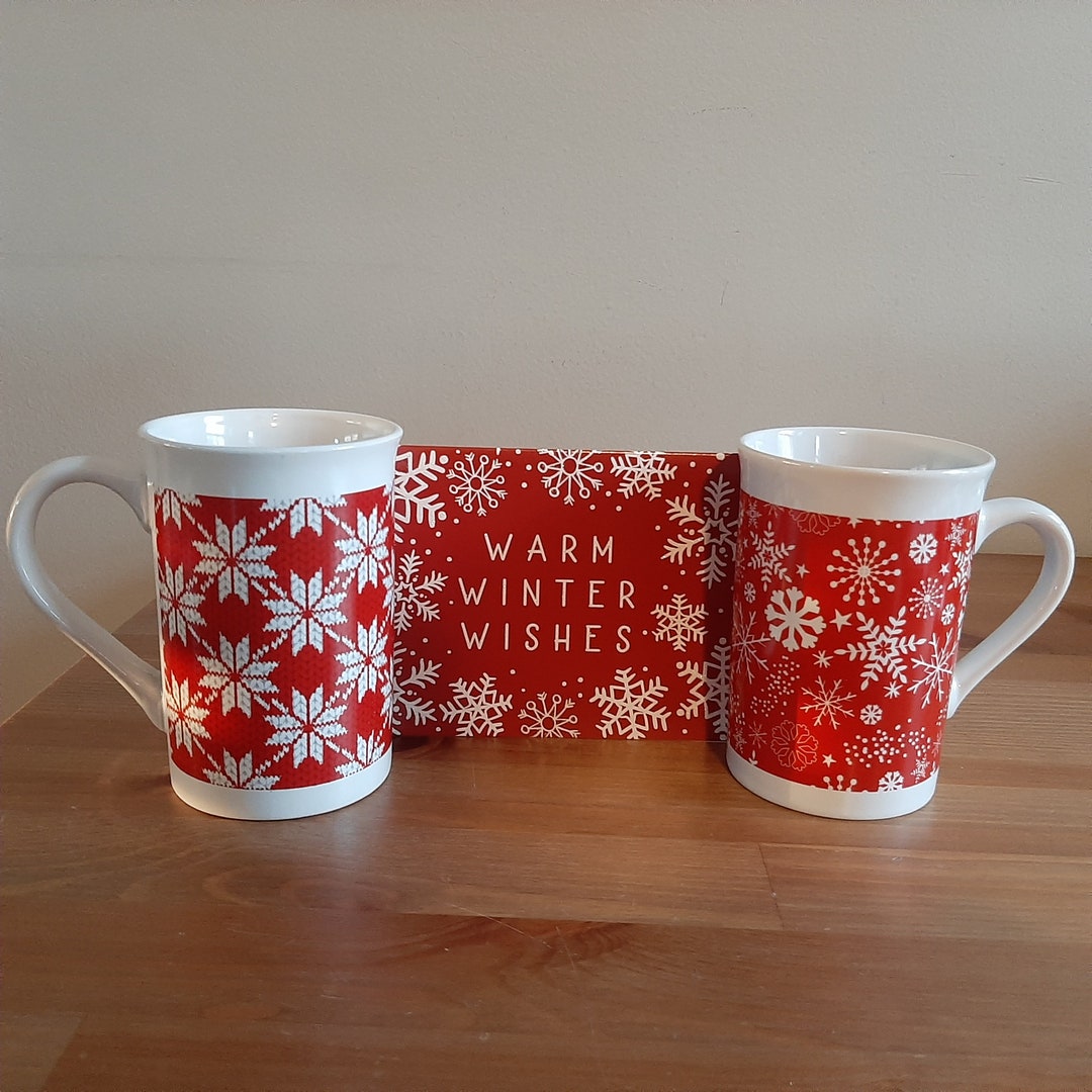 Snowflake Mug,christmas Mug,holiday Mug,royal Norfolk Mugs,royal ...