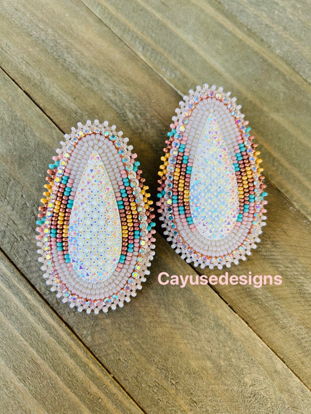 Beaded Earrings - Etsy