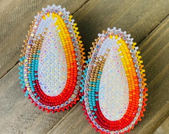 Beaded Earrings - Etsy