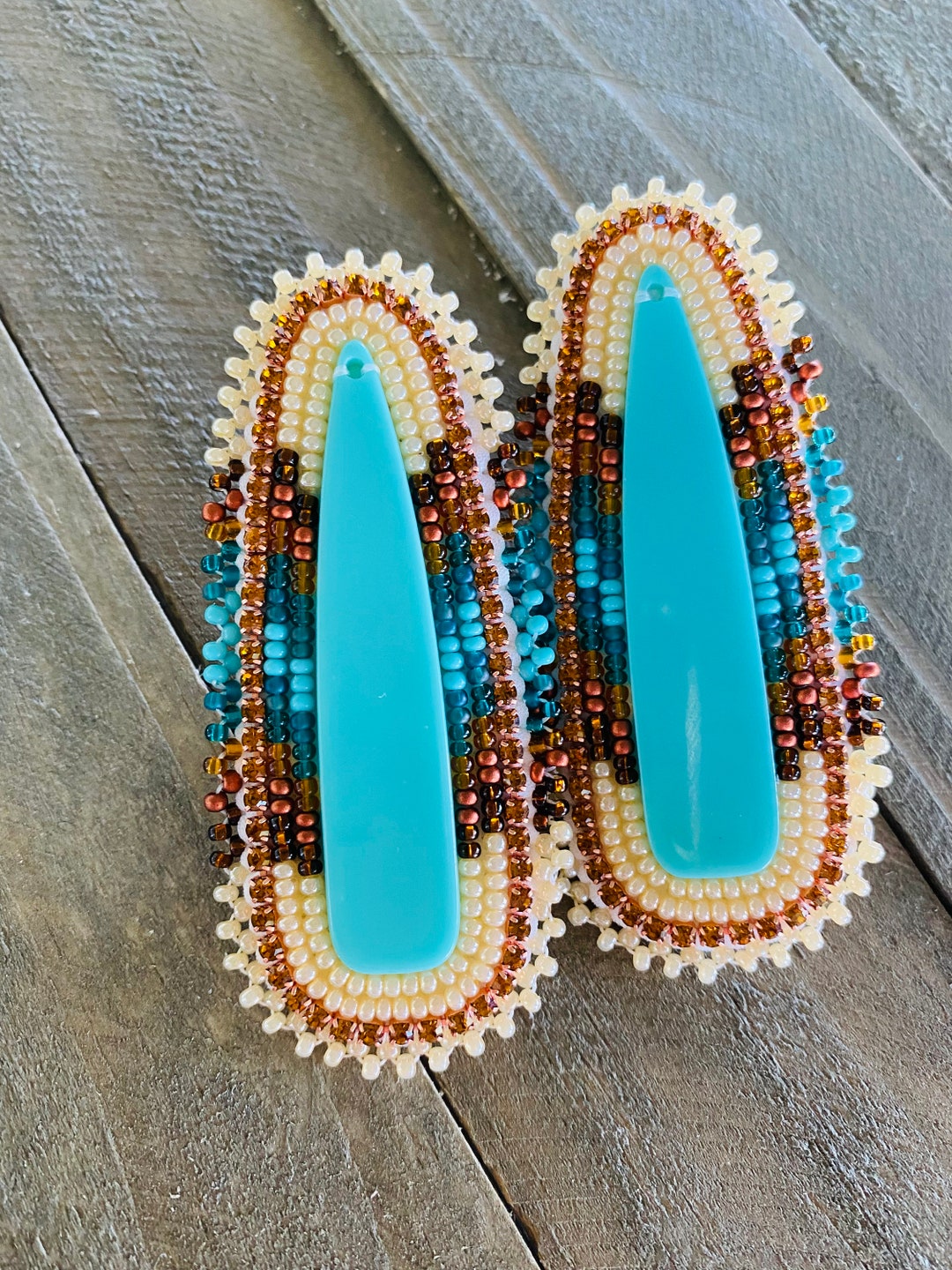 Beaded Earrings - Etsy