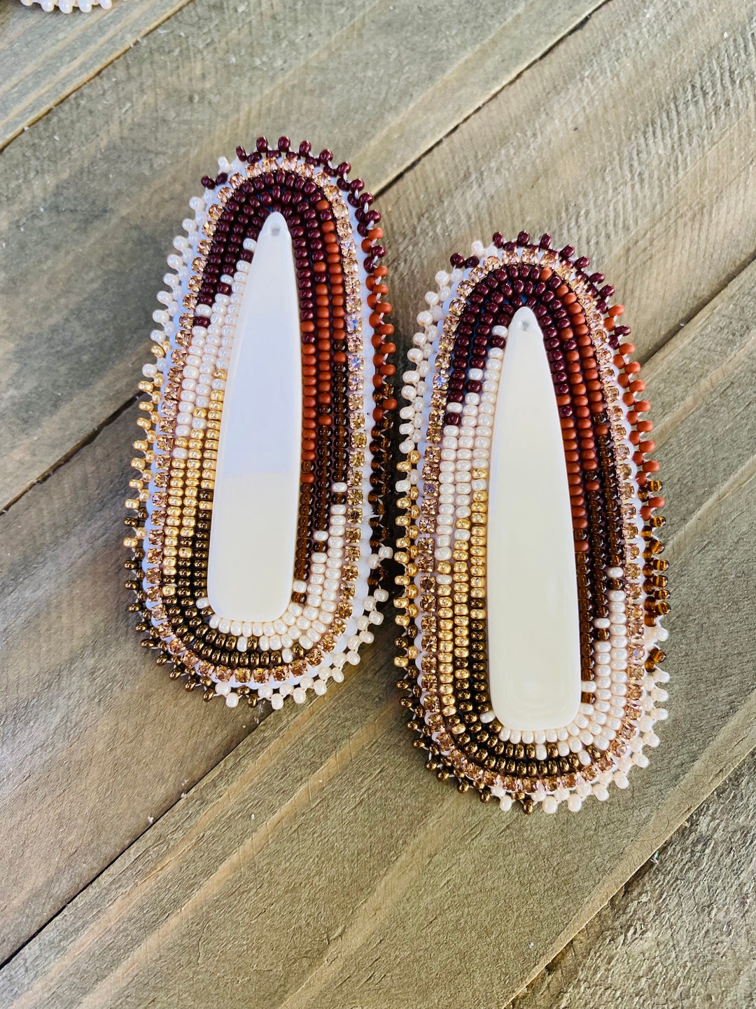 Beaded Earrings - Etsy