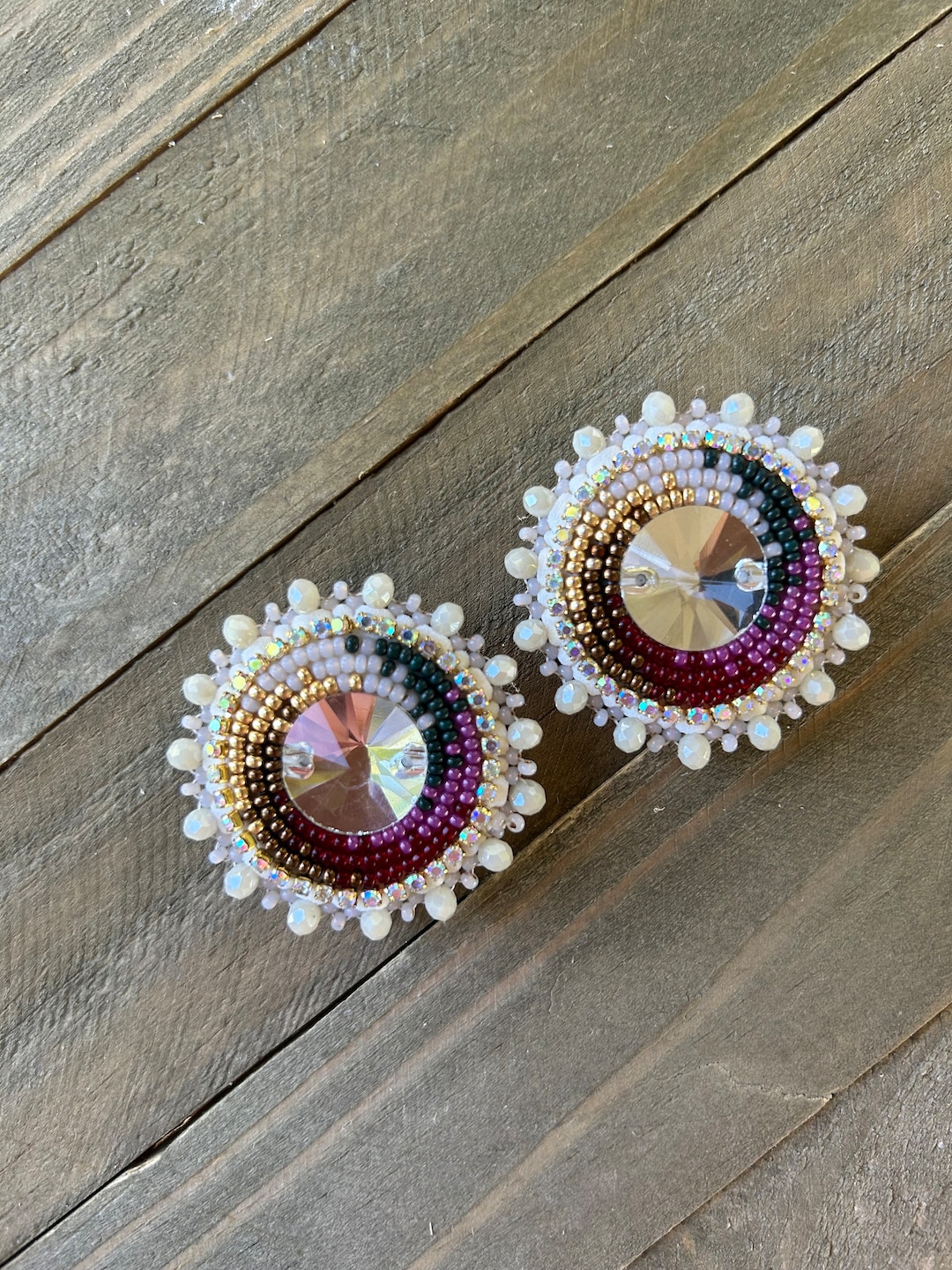 Beaded Earrings - Etsy