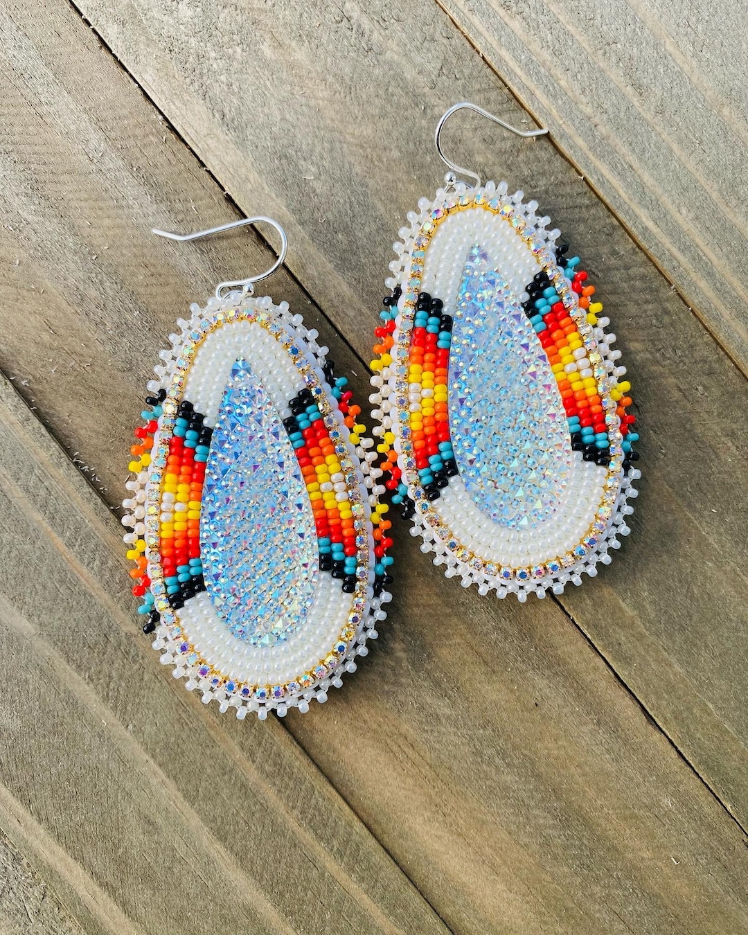 Beaded Earrings - Etsy