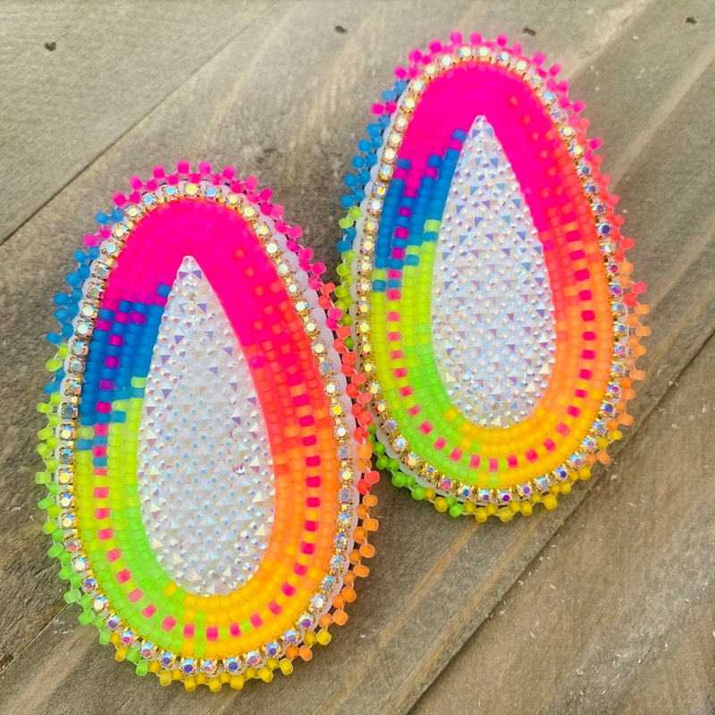 Neon Earrings - Etsy