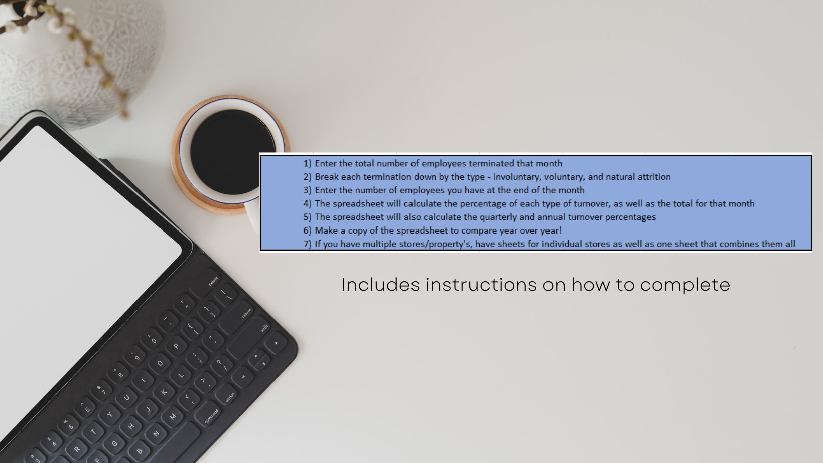 Employee Turnover Tracking | Excel Spreadsheet | Digital Download - Etsy
