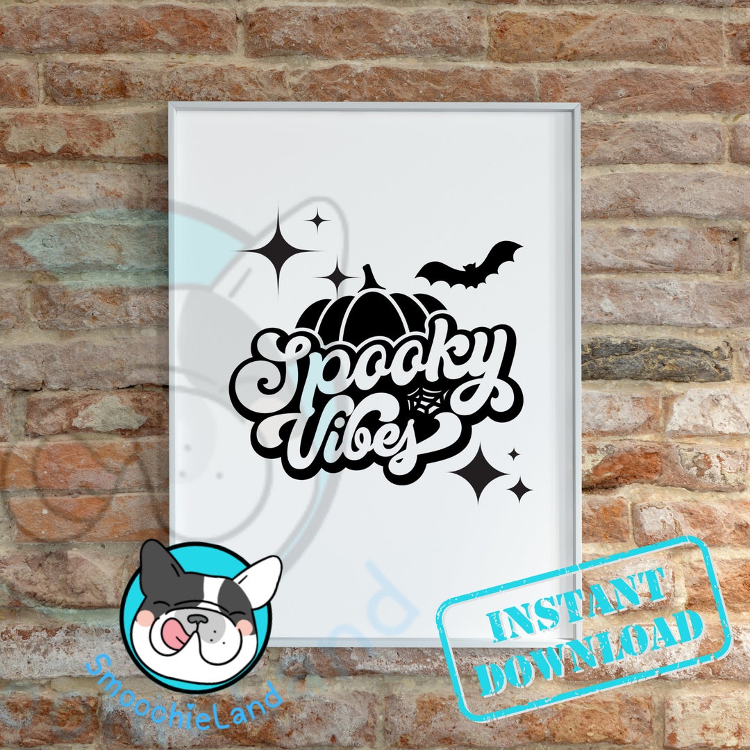 Spooky Vibes, Halloween PNG, Sublimation Design, Spooky Sublimation ...