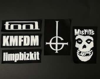 Hand Painted Nu Metal, Punk, Rock, Goth, Industrial Patches | Sew On - Etsy