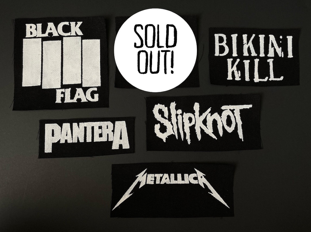 Hand Painted Punk, Nu Metal, Thrash Metal Patches | Sew On, Black - Etsy