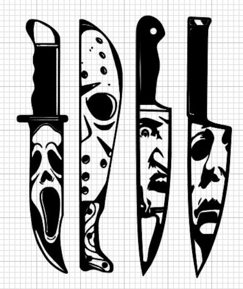 Horror Movie Slasher Knives Car Decal Vinyl Sticker Water - Etsy