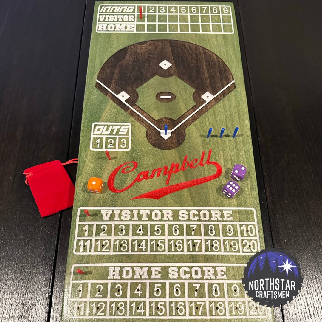 Customized Baseball Dice Game - Etsy