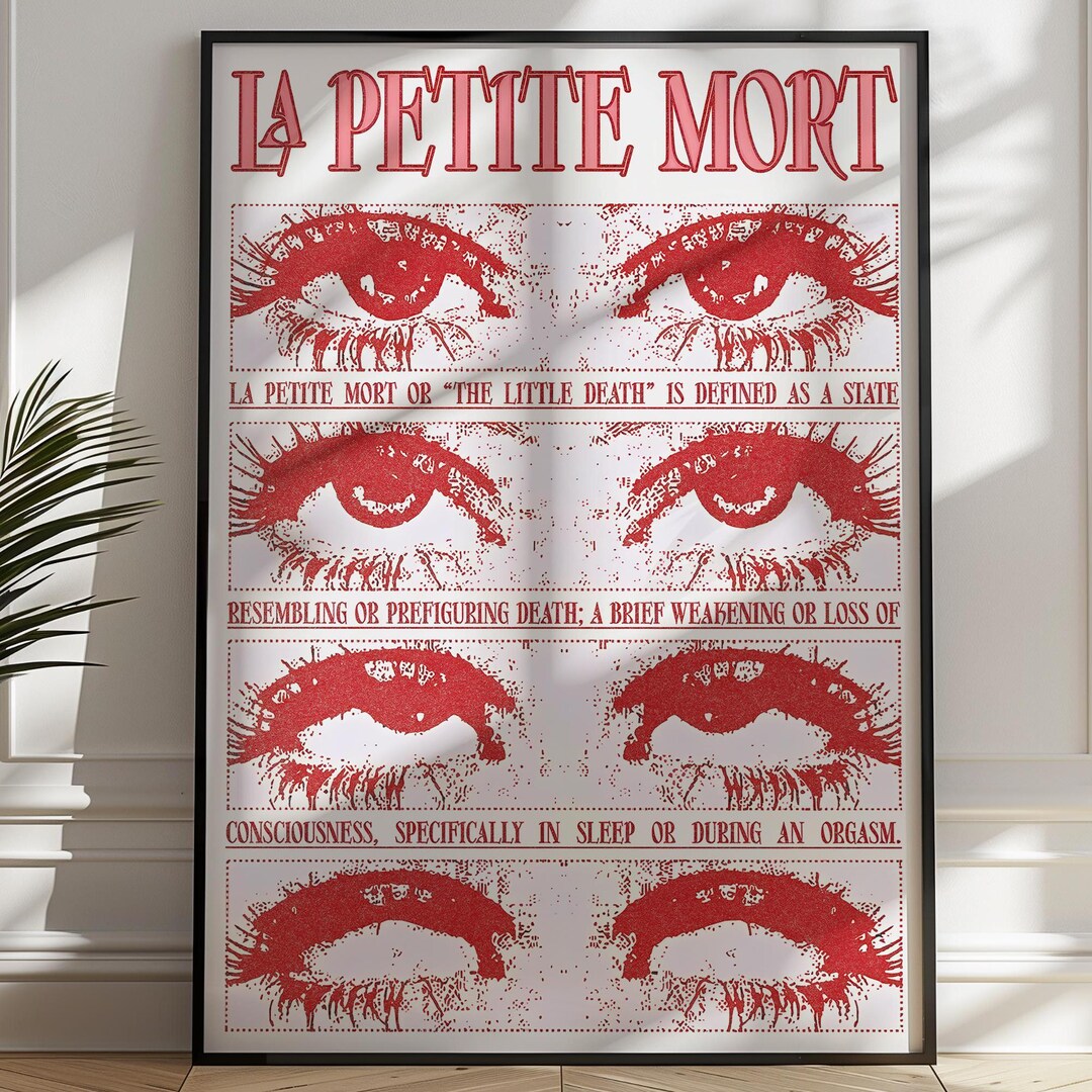 The Little Death Bold Minimalist Yellow Pop Art Print Poster ...