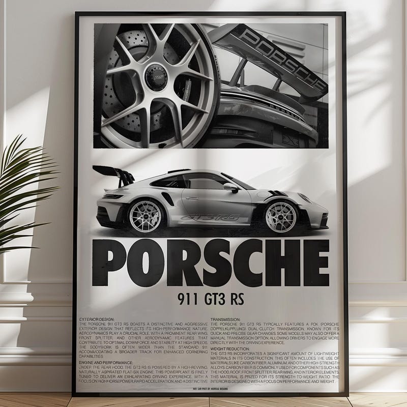 Porsche 911 Gt3 Rs Poster - Etsy