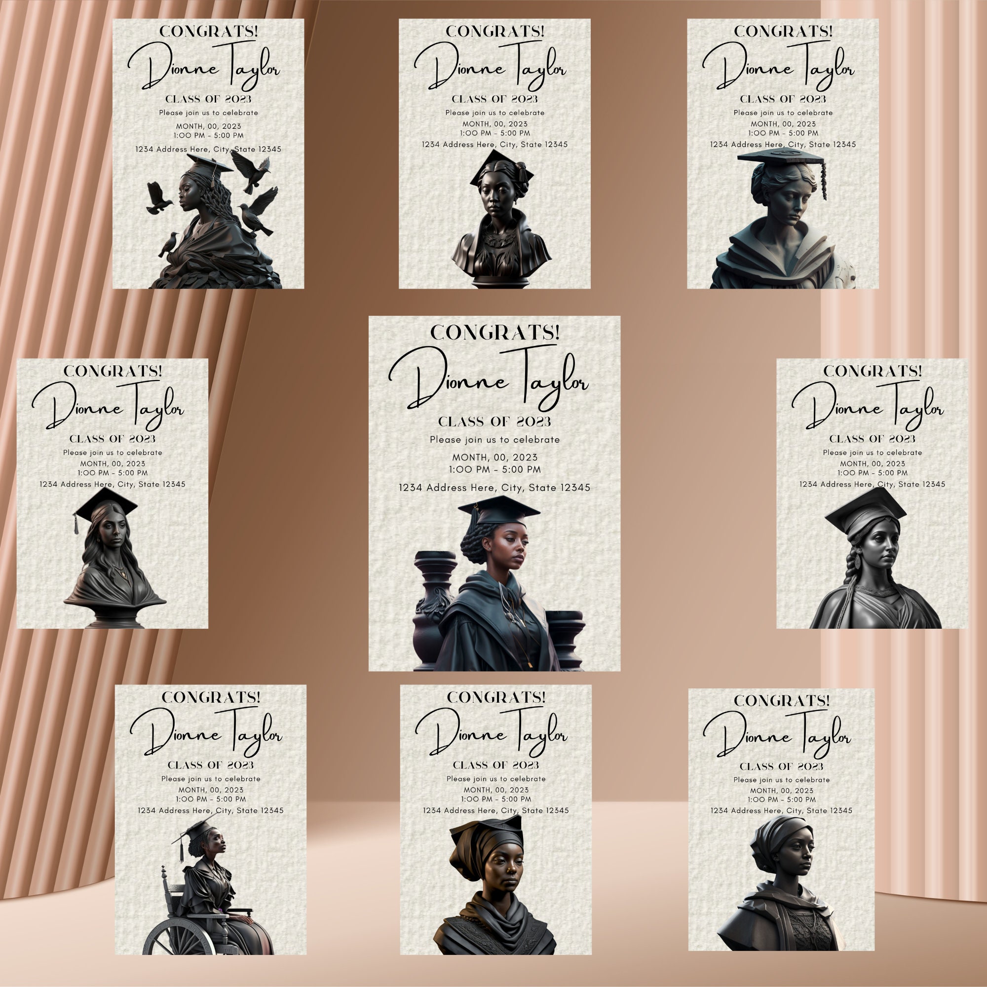 Graduation Invitations, Instant Download, International Invitation ...