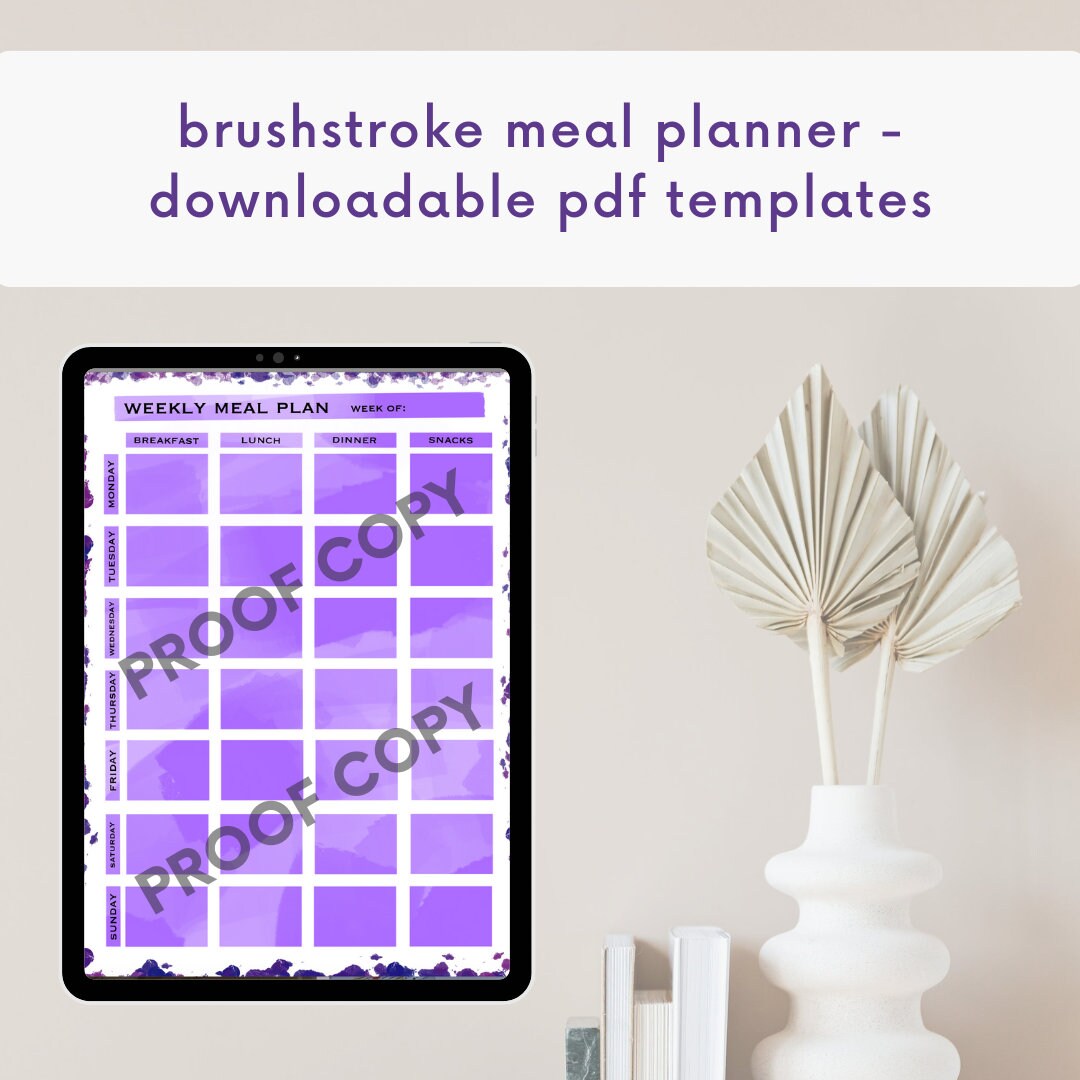 Plan & Organize Your Meals Easily With Our Meal Planner PDF Template ...