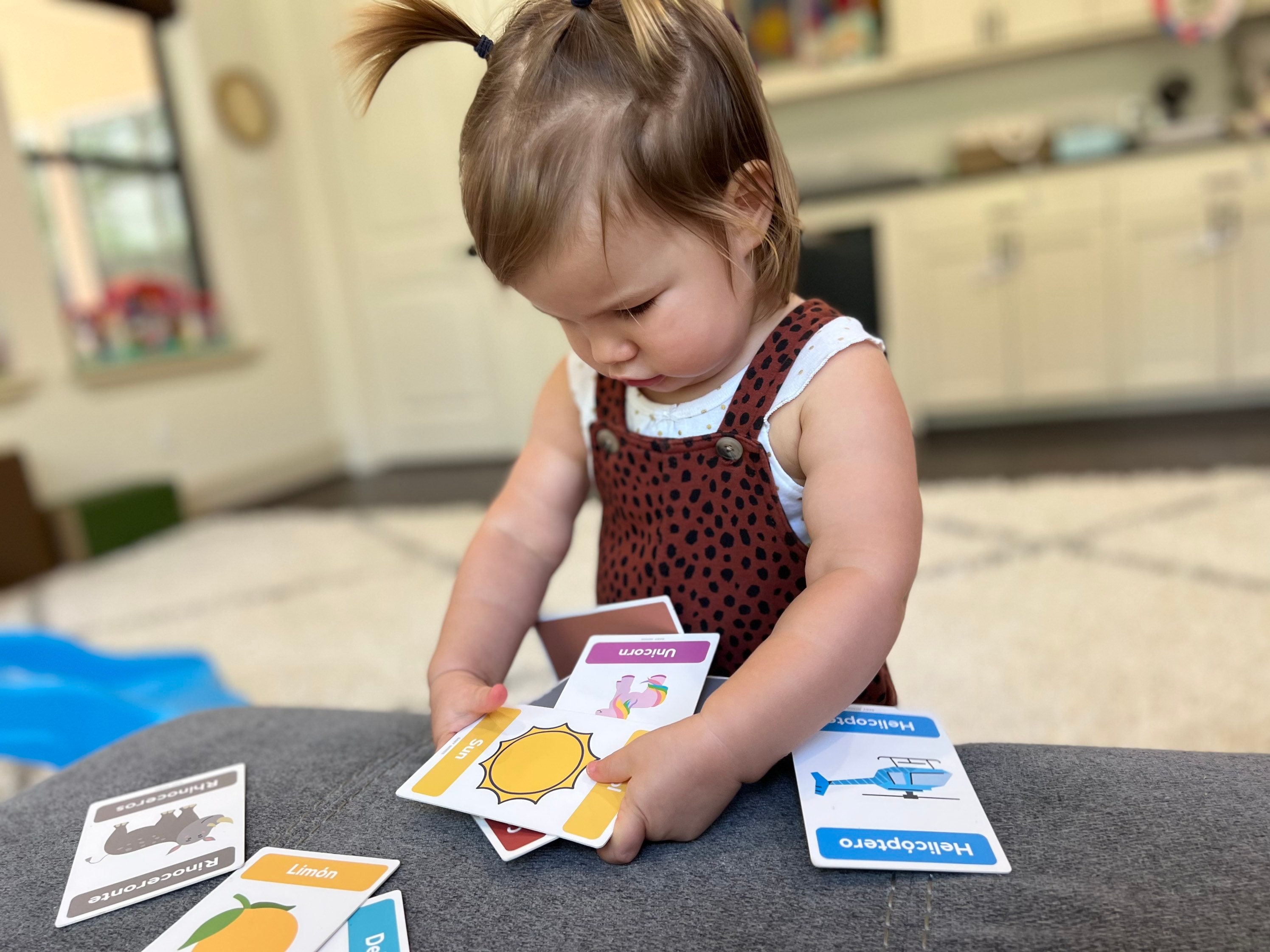 Bilingual Alphabet Flashcards 26 Cards Included - Etsy