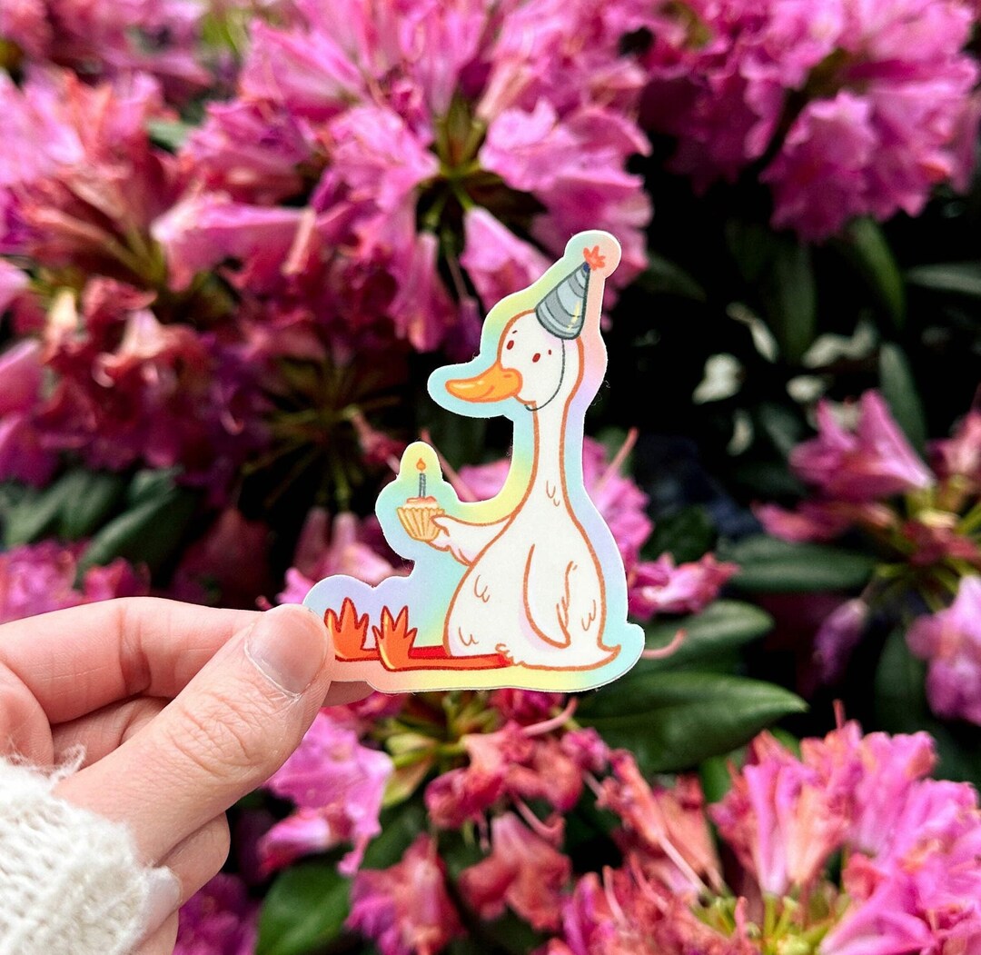 Gerald's Birthday Duck Vinyl Sticker Duck and Goose Sticker Matte ...