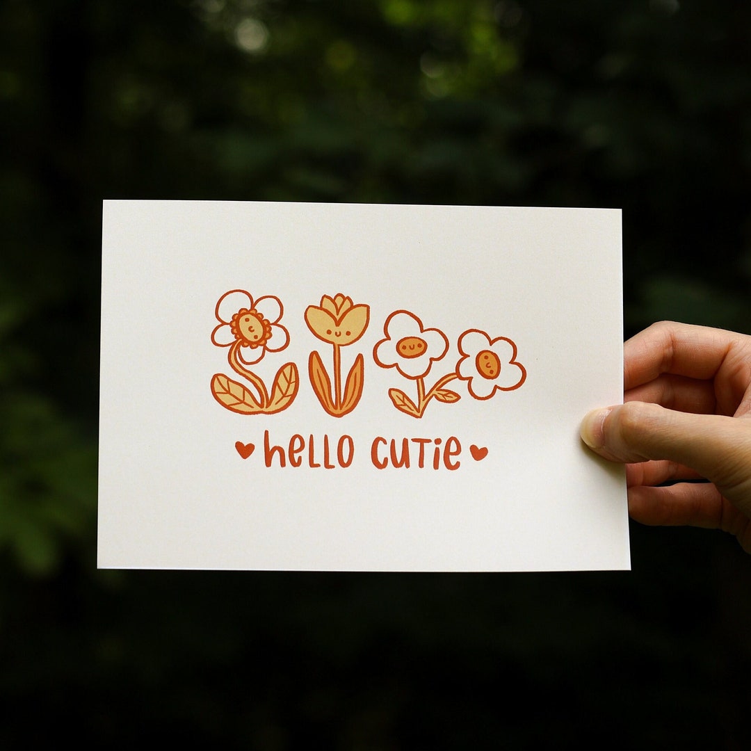 Flower Quote Print Cute Illustration Gifts 5x7 Print Postcard Art - Etsy