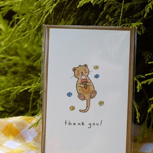 HANDPAINTED: Otter Thank You Card - Etsy