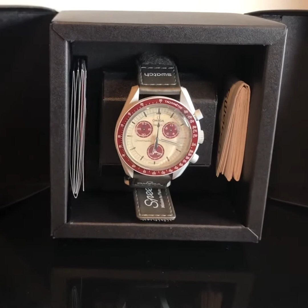 Custom Swatch X Omega Bioceramic Moonswatch Mission to Pluto - Etsy